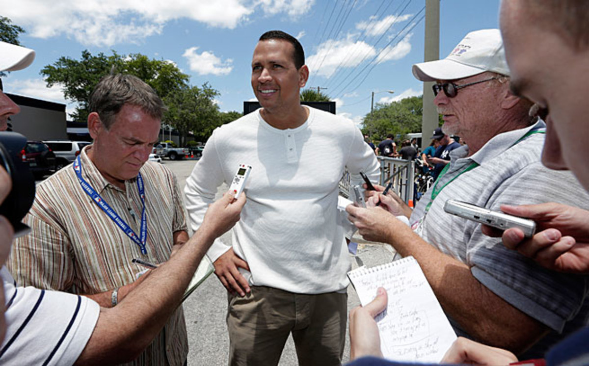 Alex Rodriguez back on field for first time since hip surgery - Sports ...