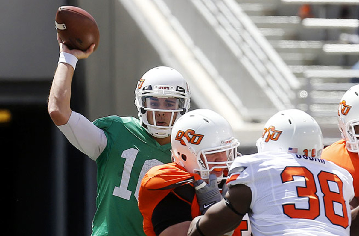 Mike Gundy: Cowboys won't name QB starter before opener - Sports ...