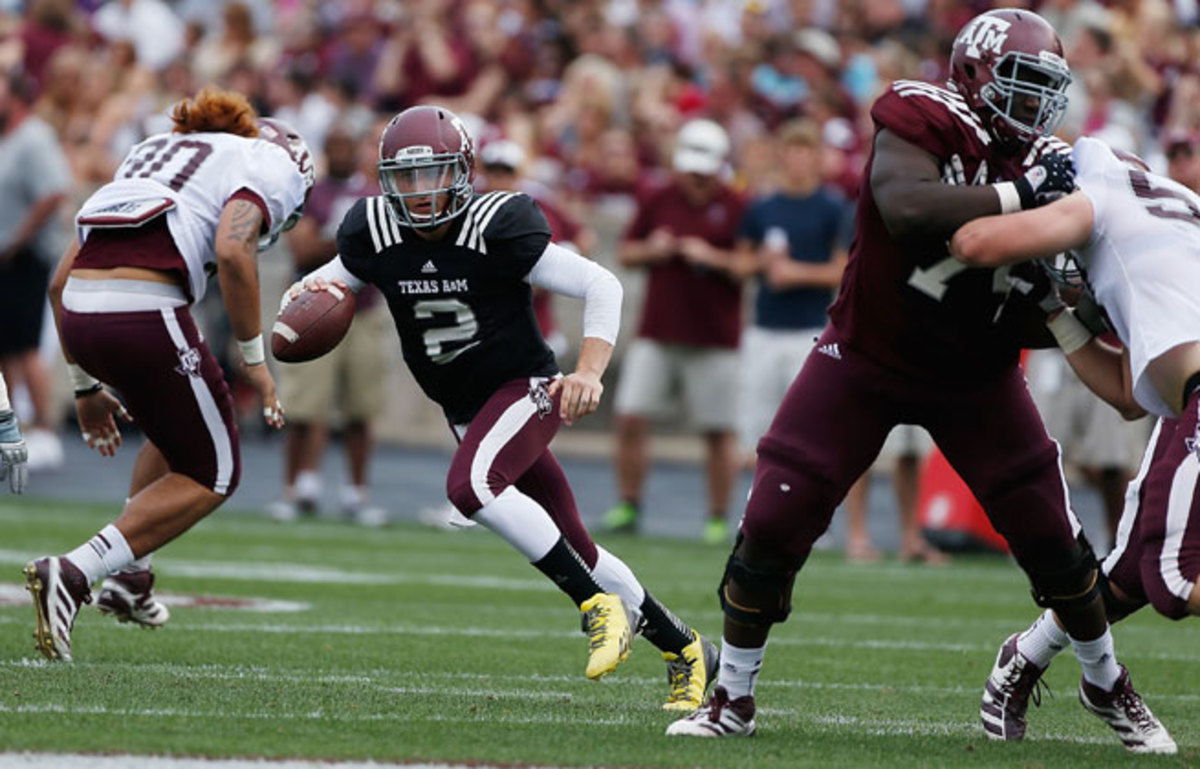 Johnny Manziel throws for 300 yards in Texas A&M spring game - Sports ...