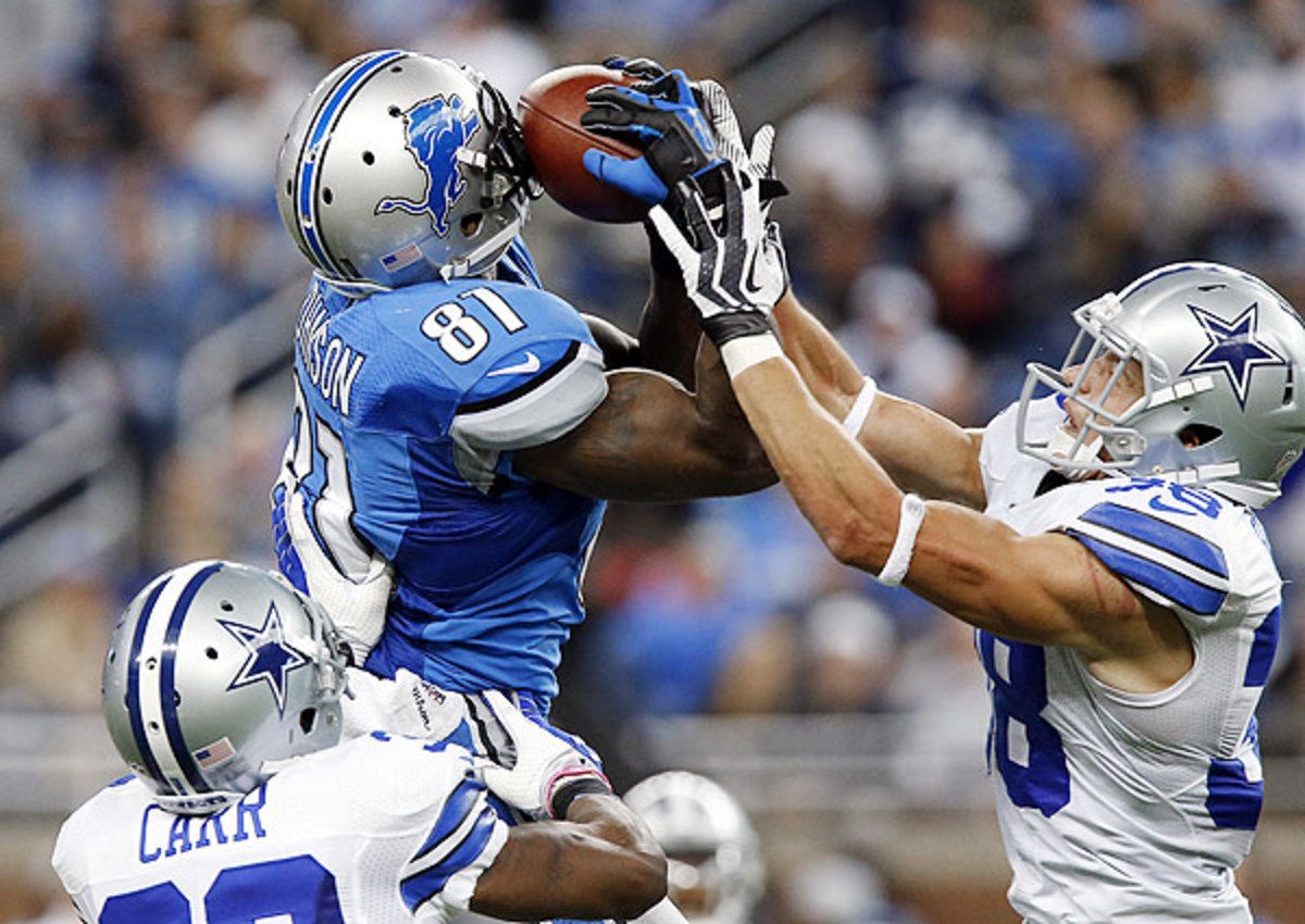 Calvin Johnson's 329-yard day helps Lions stun Cowboys late - Sports ...