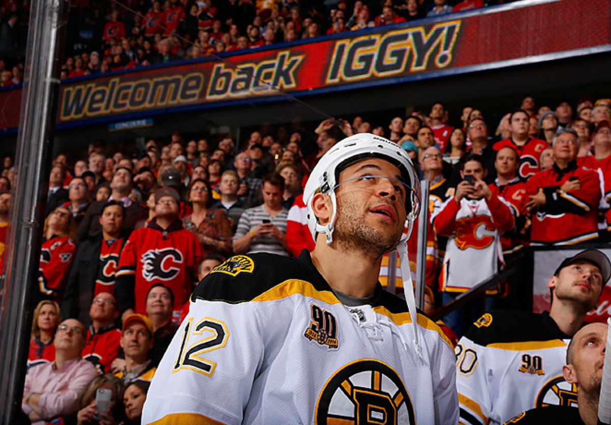 Flames fans honor Jarome Iginla in his return to Calgary - Sports ...