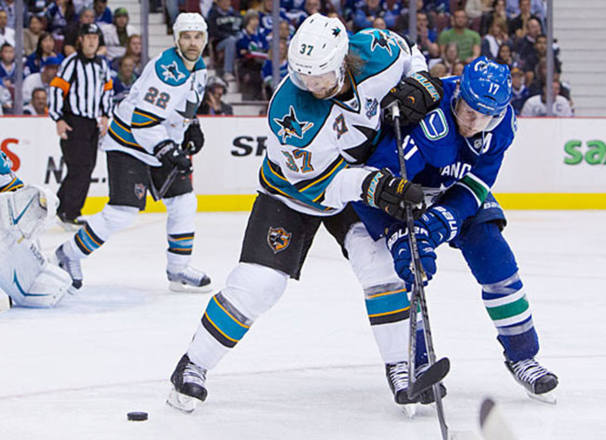 Resting Sharks lose Adam Burish for second round - Sports Illustrated