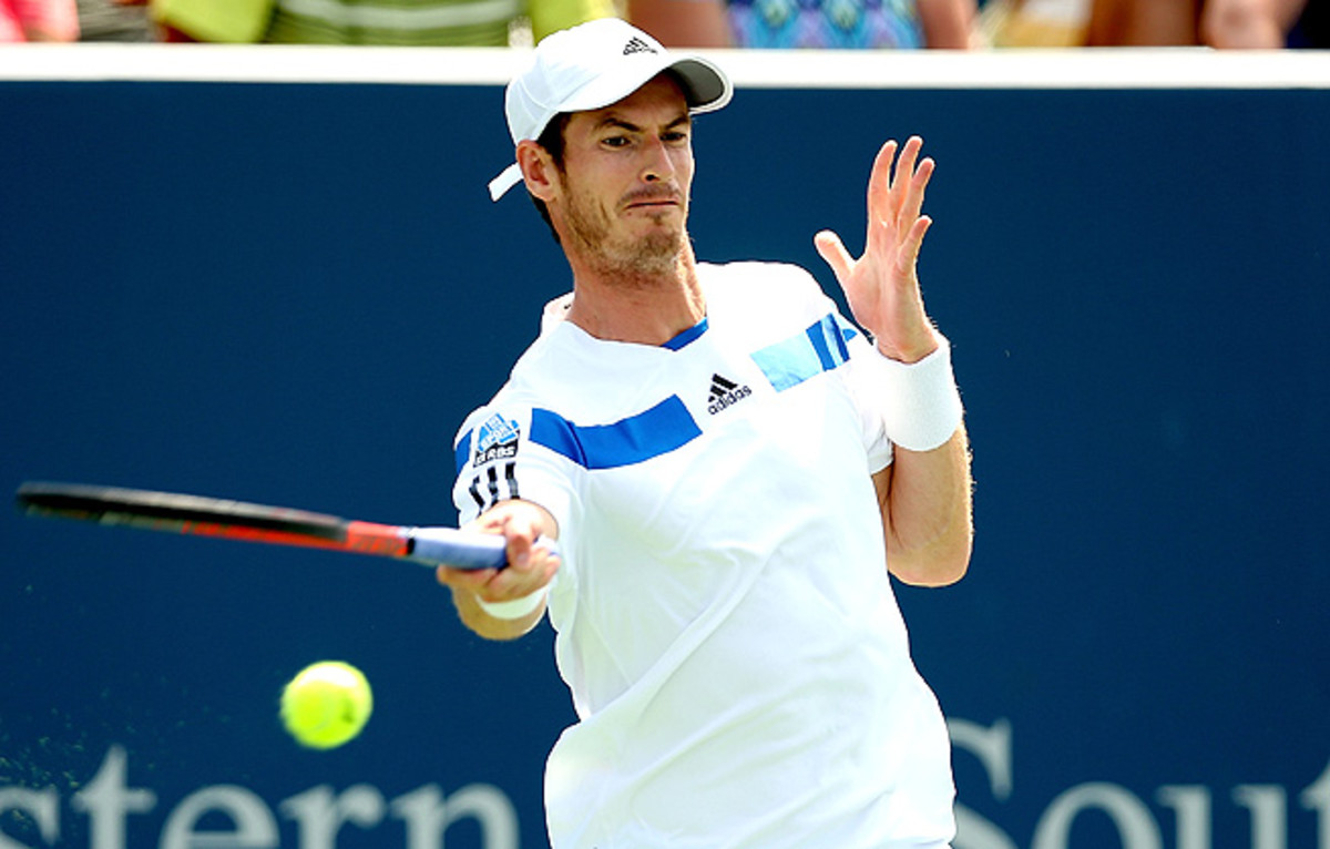 Andy Murray, Novak Djokovic playing exhibition match at Madison Square ...
