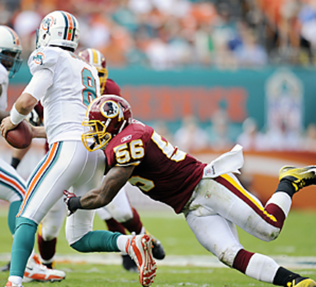 Redskins' Riley makes first career start at LB count - Sports Illustrated