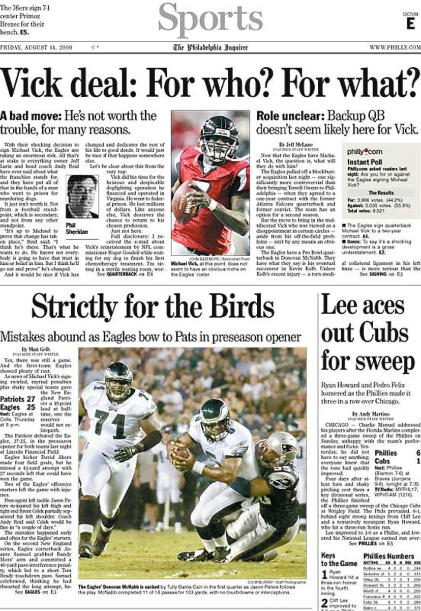 Michael Vick Newspaper Headlines - Sports Illustrated