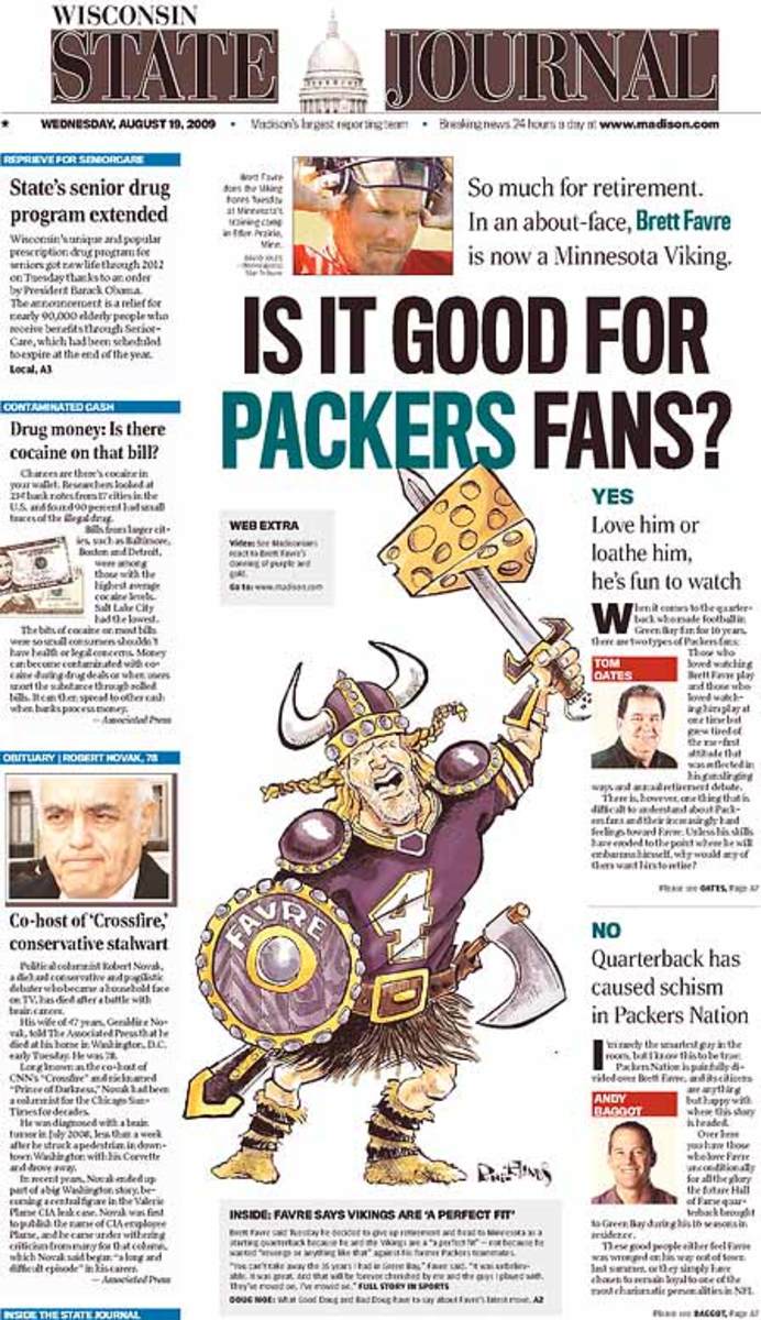Brett Favre Newspaper Headlines - Sports Illustrated