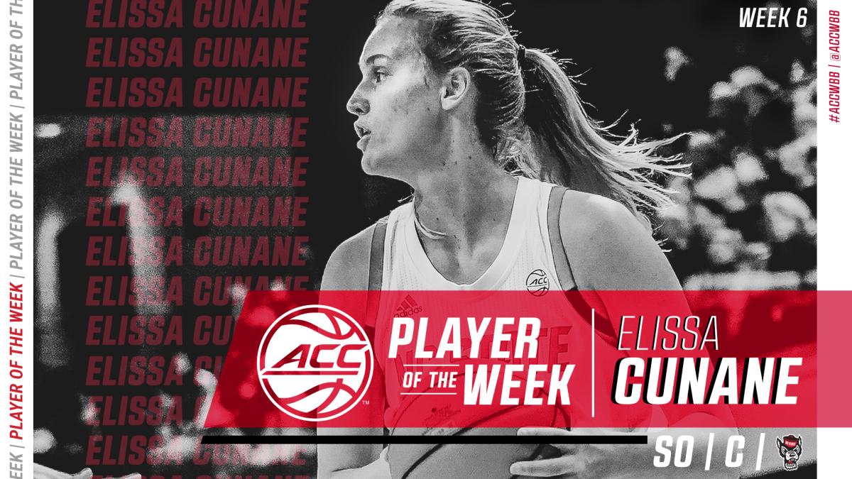 Elissa Cunane named ACC Player of the Week - Sports Illustrated NC ...