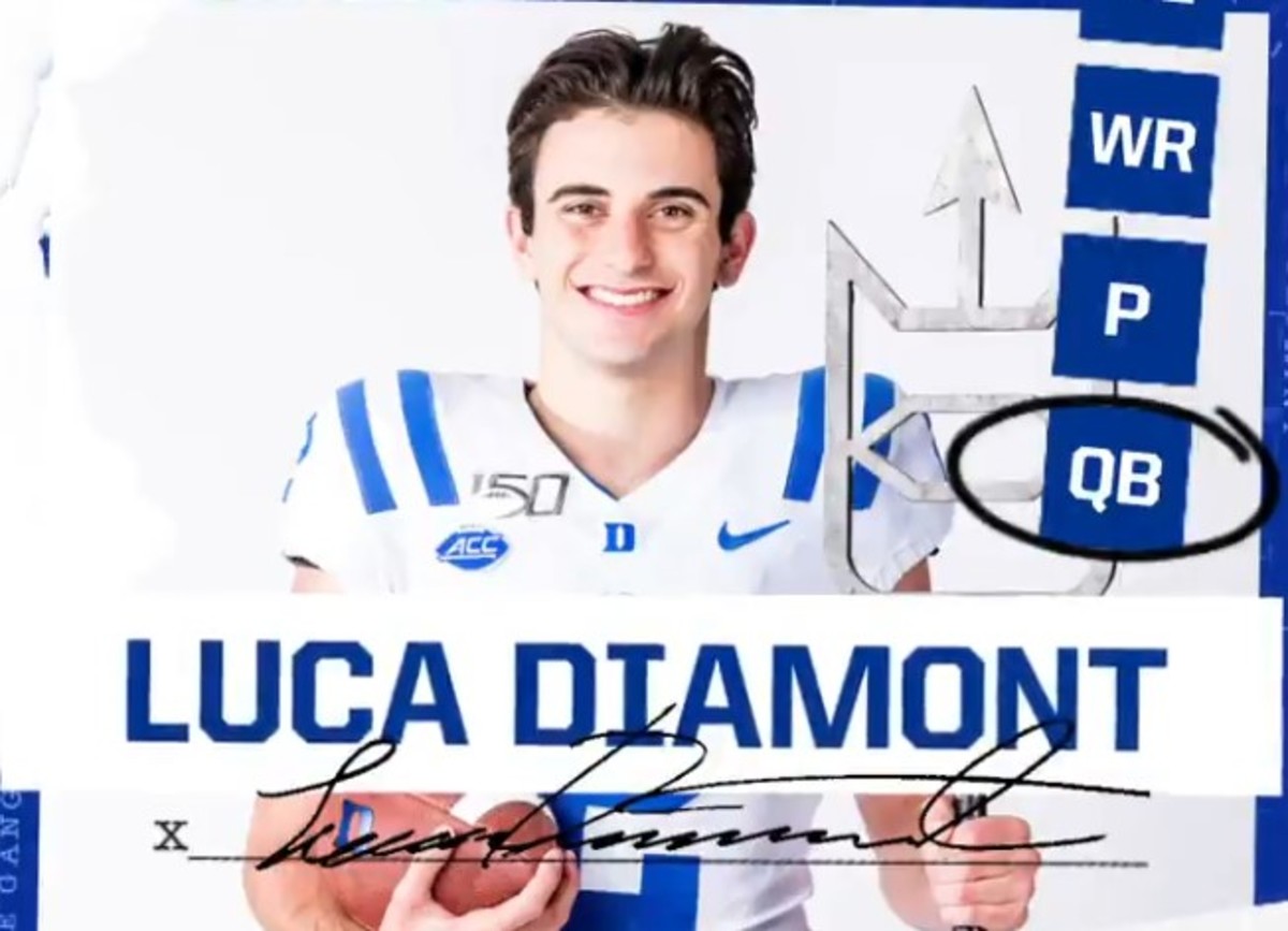 Revisiting the Duke Quarterback Battle: Luca Diamont - Sports ...