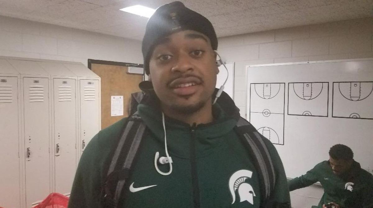 MSU PF Nick Ward After Beating Rutgers! - Sports Illustrated Michigan ...