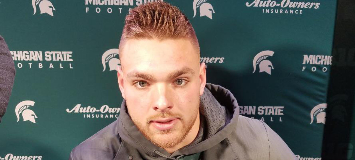 Joe Bachie Post Loss to Ohio State! - Sports Illustrated Michigan State ...