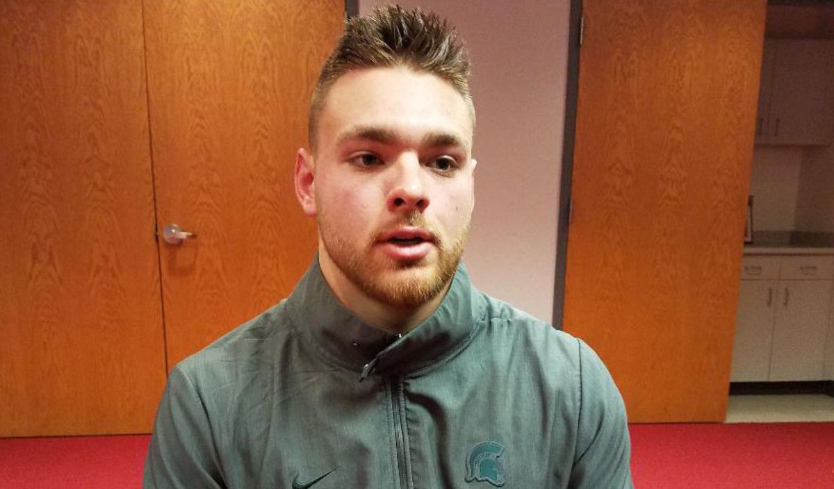 MSU MLB Joe Bachie After Loss to Nebraska - Sports Illustrated Michigan ...