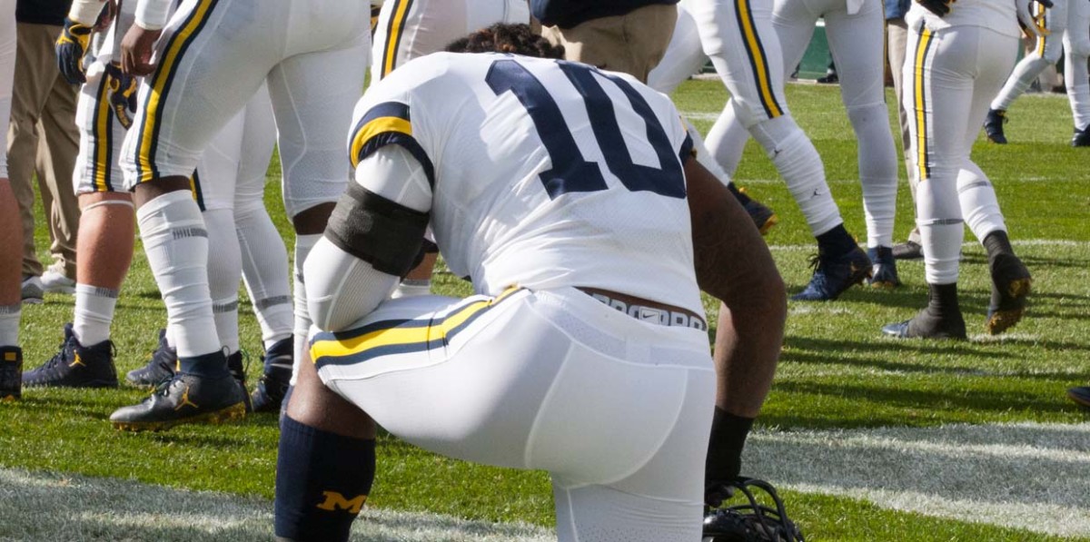 UM LB Devin Bush after UM beat MSU - Sports Illustrated Michigan State ...