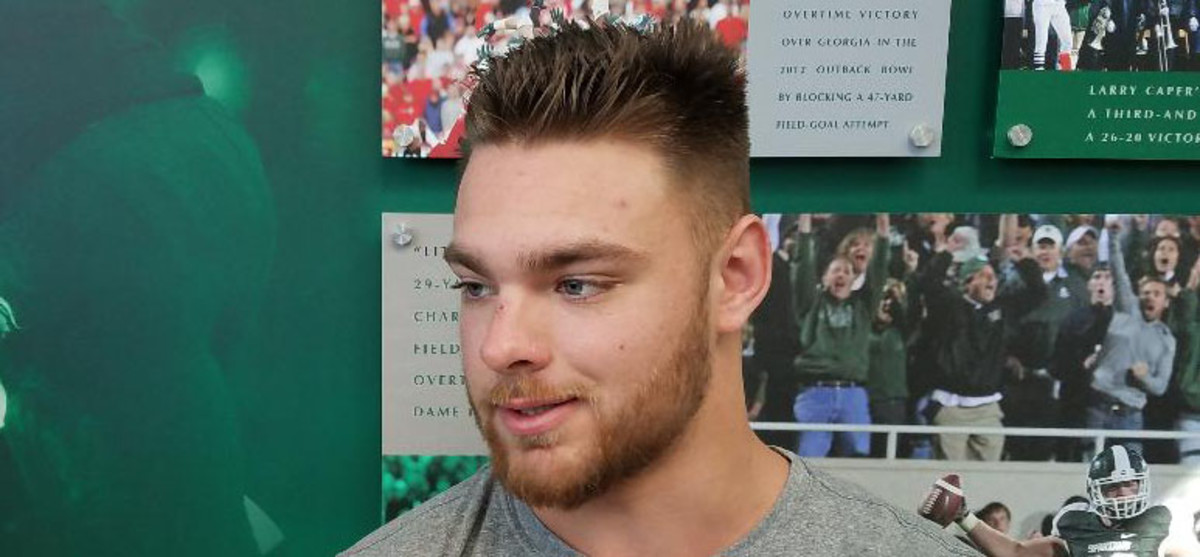 SPARTANS MLB JOE BACHIE KICKS OFF SPRING FOOTBALL! - Sports Illustrated ...