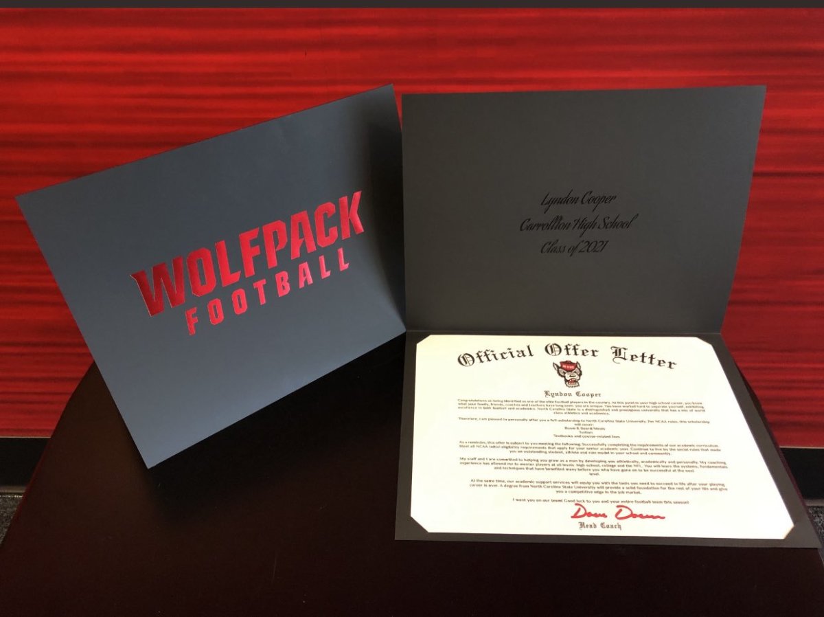 What Does an Official NC State Offer Letter Look Like? - Sports ...