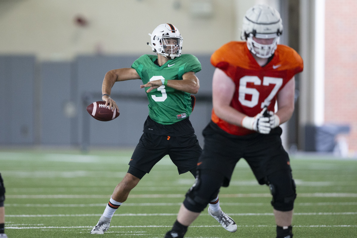 Oklahoma State football centers on offensive line and defense on day ...