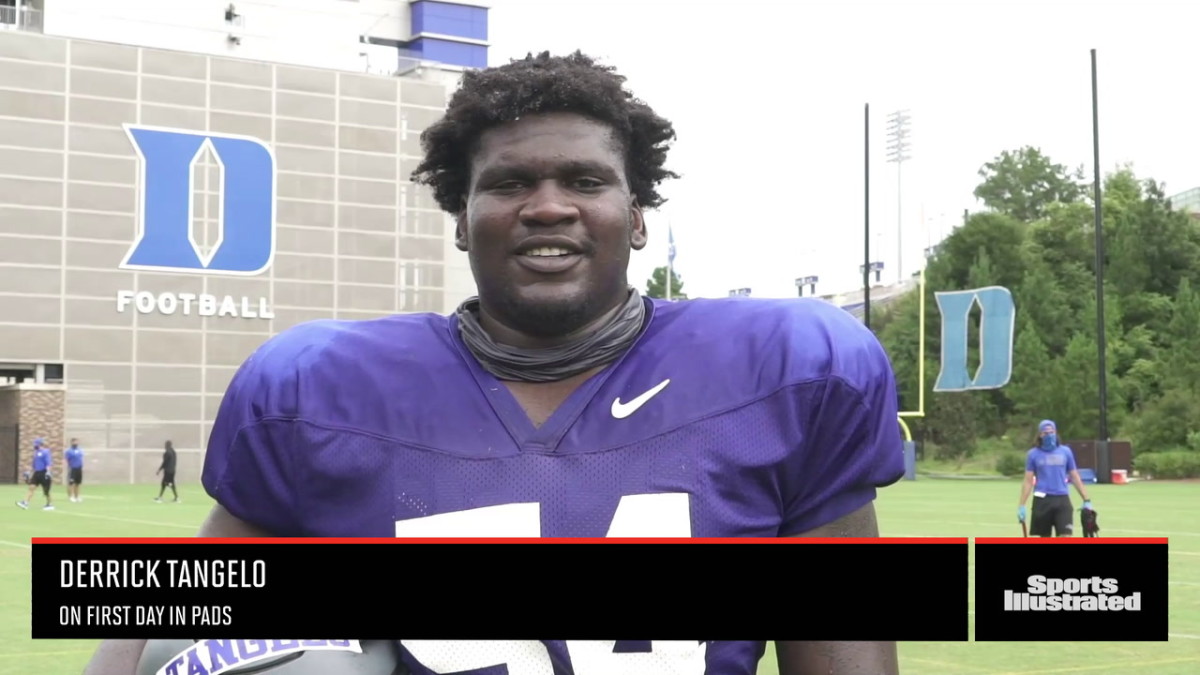 Derrick Tangelo, Deon Jackson on Duke's First Day in Pads - Sports ...