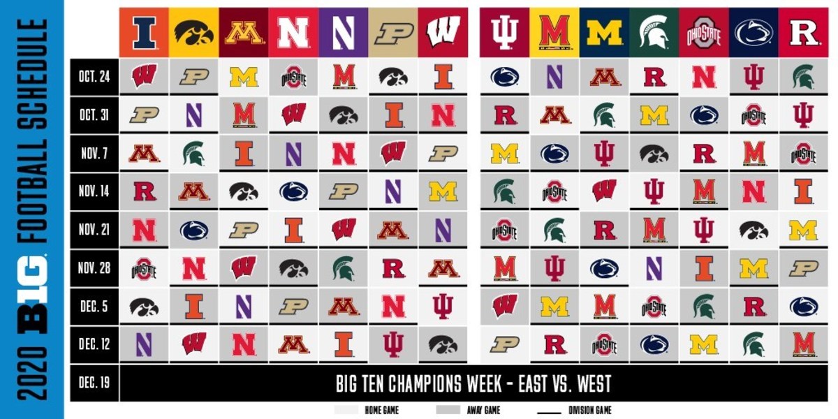 Big Ten Releases New Schedule with Oct. 24 Start - TMG Sports