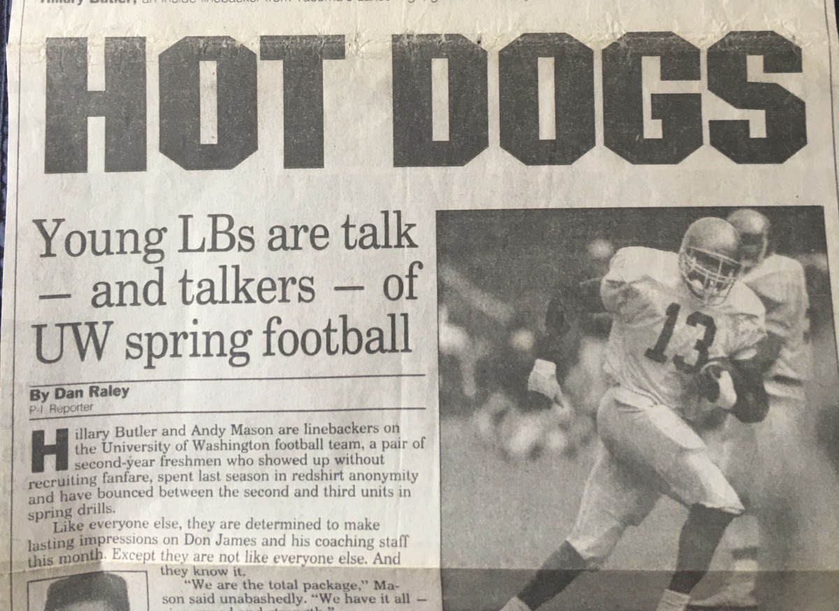 Andy Mason Always Talked, Played a Good Game for Washington's 1991 team ...