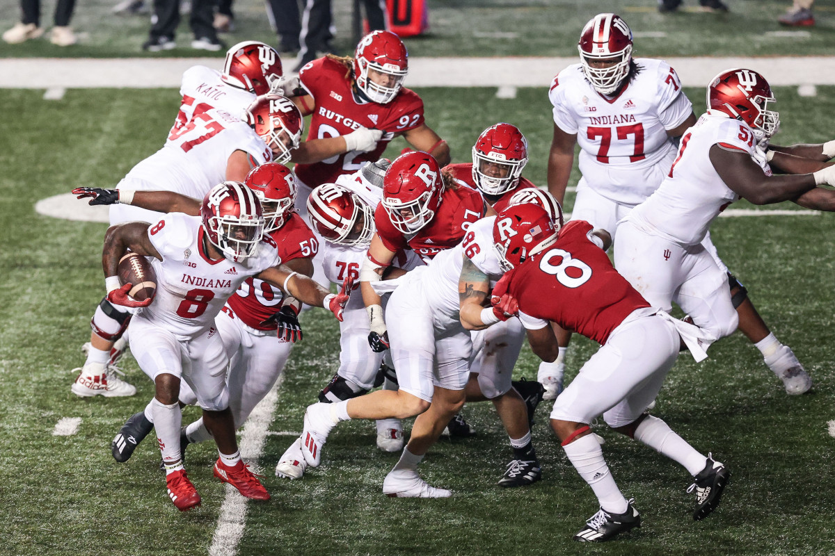 Indiana Football Offensive Line Improving as Season Progresses - Sports ...