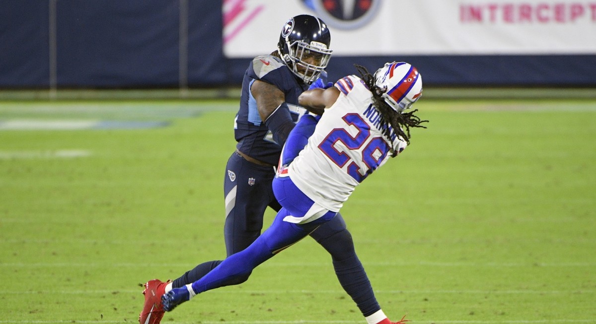 Josh Norman Laughs Off Memory of Derrick Henry Stiff Arm - Sports ...