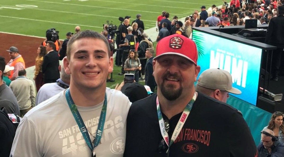 Oklahoma State assistant coach Jason McEndoo and his son Luke go to ...