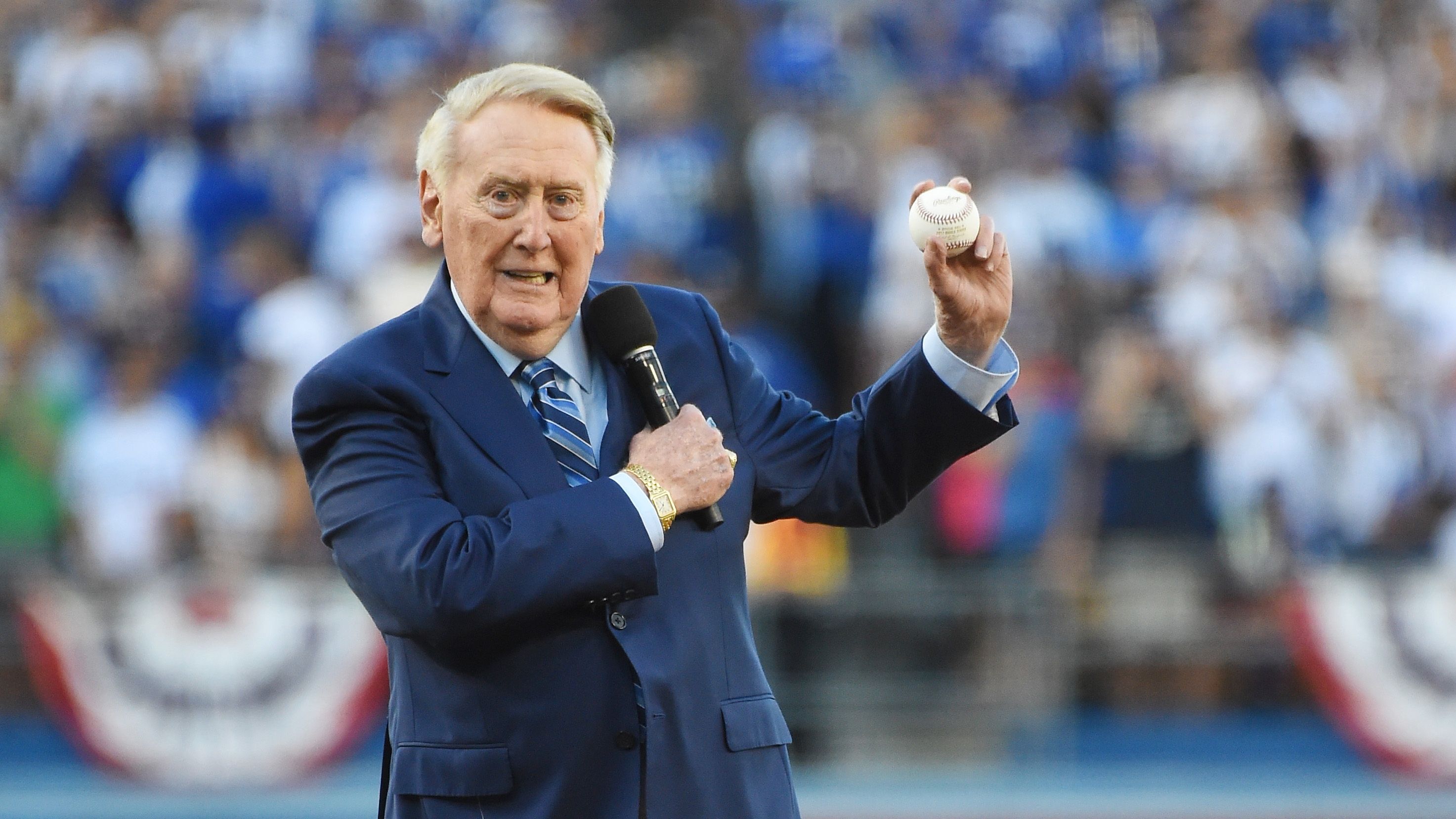 Vin Scully offers positive message after Opening Day's cancellation ...