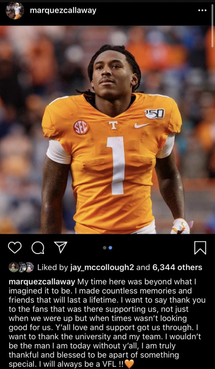 Marquez Callaway sends out farewell to Tennessee fans - Sports ...
