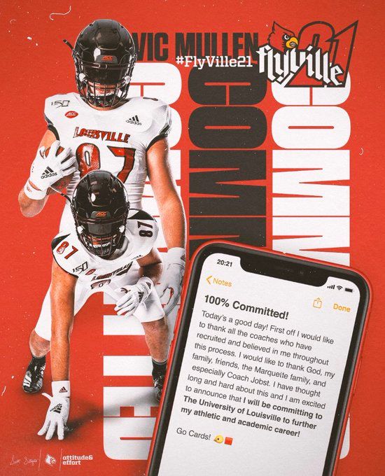 Class of 2021 TE Victor Mullen commits to Louisville - Sports ...