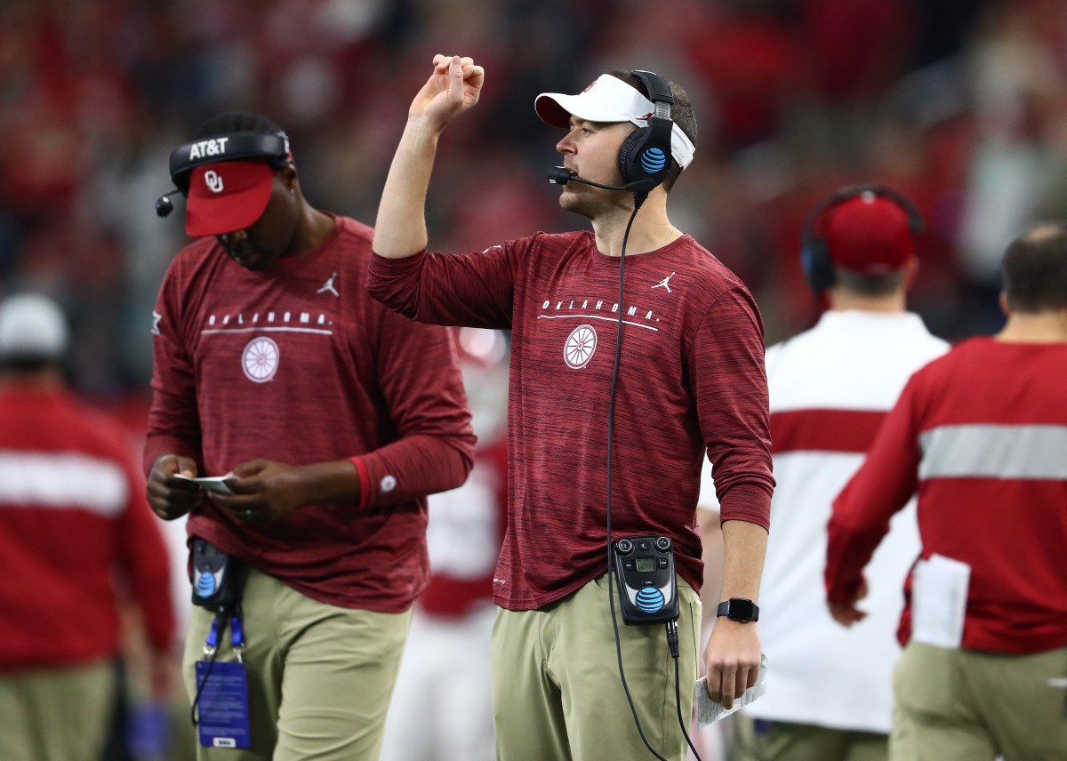 Oklahoma Sooners coach Lincoln Riley, hired three years ago today, has ...