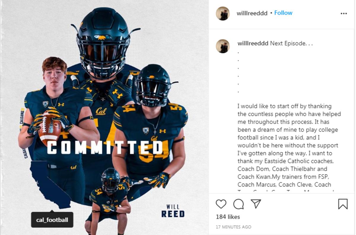 Offensive tackle William Reed Is Cal's 10th Commitment for 2021 ...