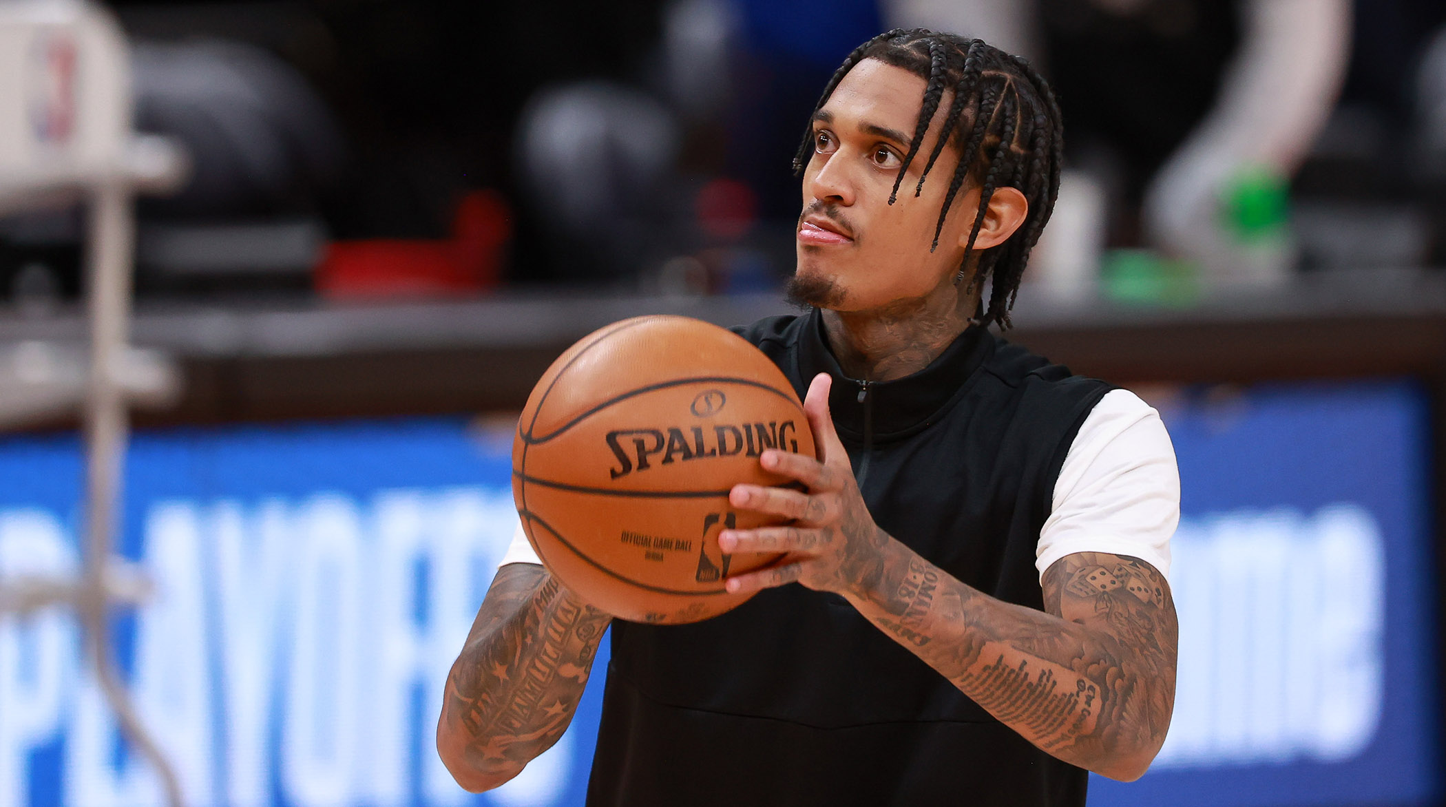 Jordan Clarkson shares he goes to 'a lot' of Jazz games to local news ...