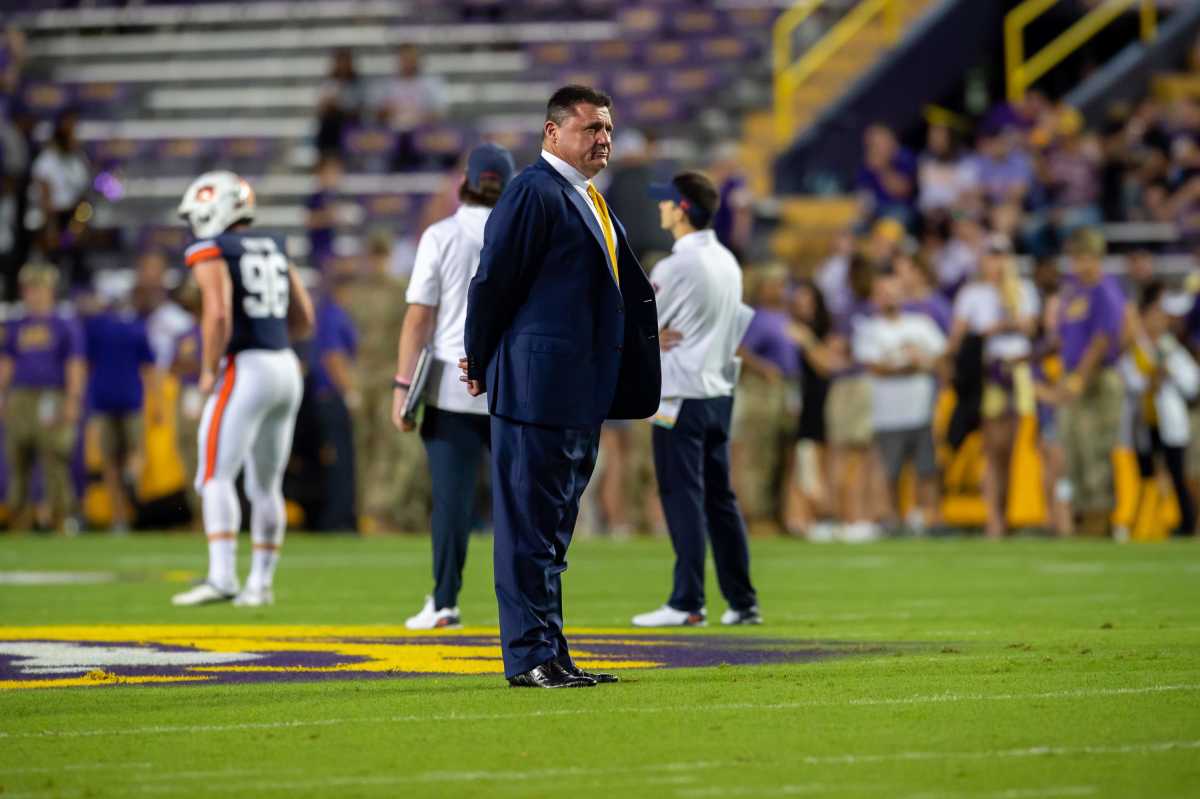 LSUFootball Coach Ed Orgeron Says "Responsibility" of Tigers' Issues ...
