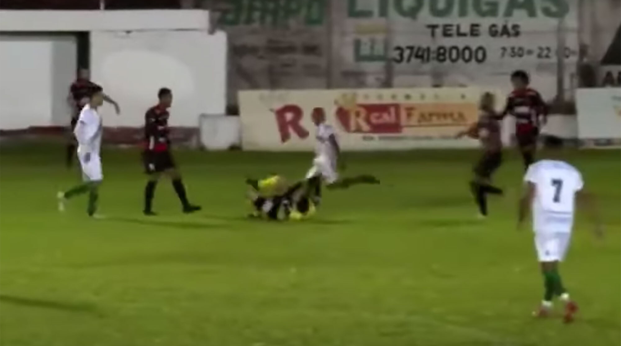 Brazilian soccer player arrested for kicking ref in head (VIDEO ...