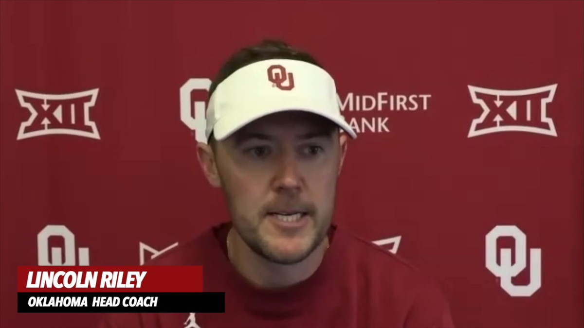 WATCH: Lincoln Riley Oklahoma-Kansas postgame - Sports Illustrated ...