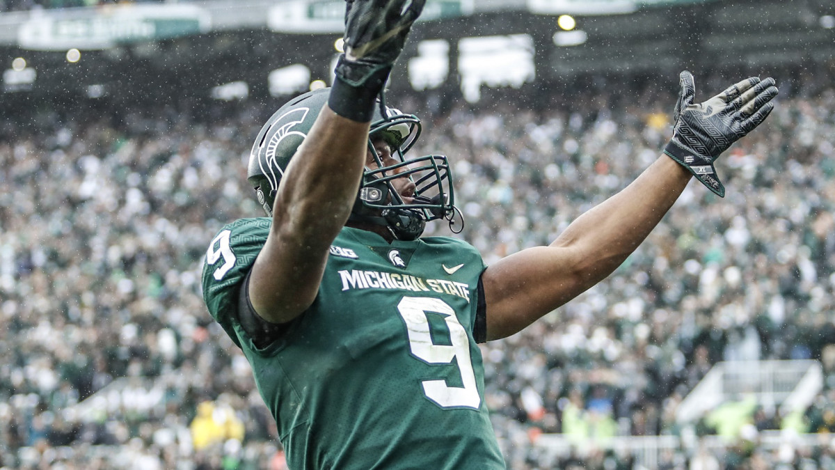 Michigan State Spartans Kenneth Walker Heisman Mel Tucker - Sports ...