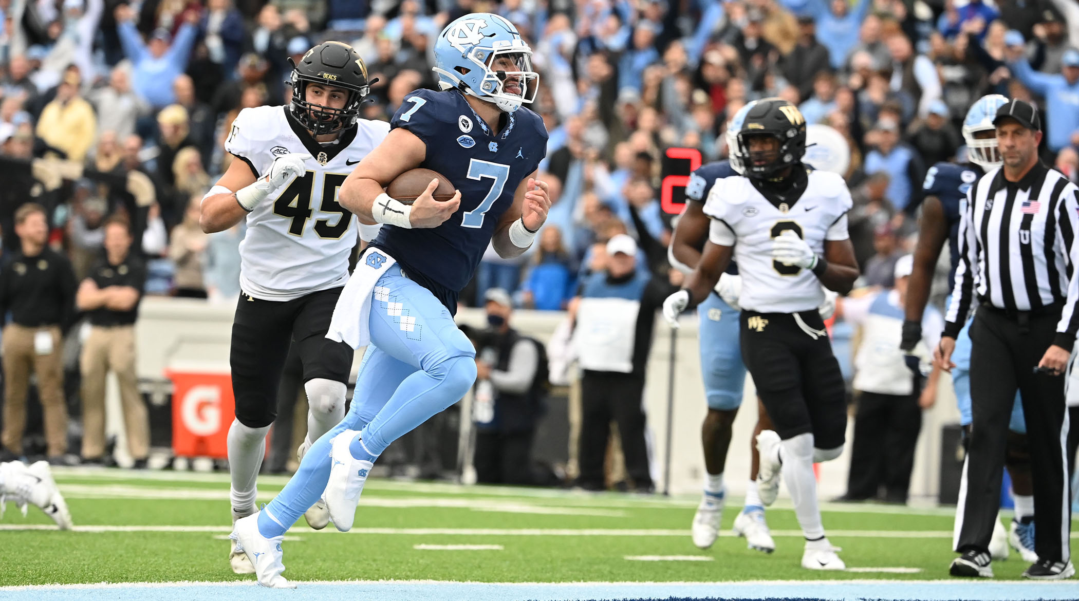 Sam Howell, UNC topple previously undefeated Wake Forest - Sports ...