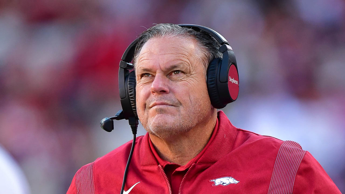 Razorback Football Coach Sam Pittman, Men's Basketball Coach Eric ...