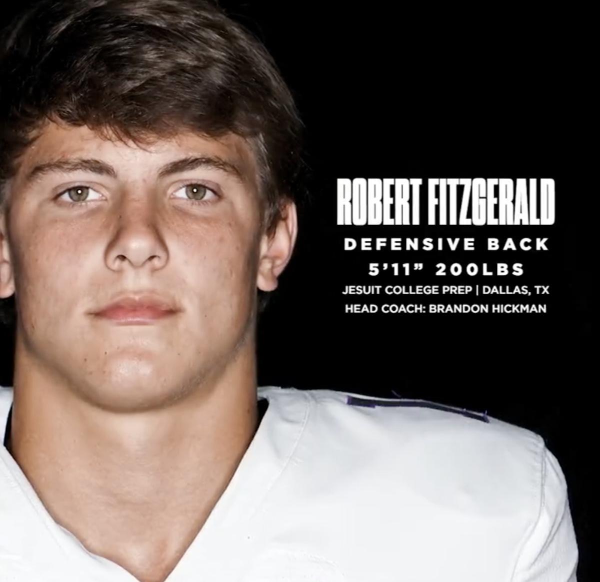OFFICIAL: DB Robert Fitzgerald Commits to Northwestern - Sports ...