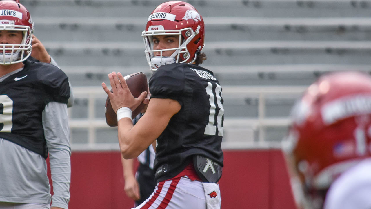 Hogs Walking Fine Line at Quarterback Position with Depth - Sports ...