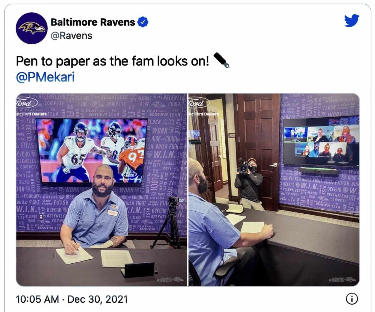 Cal Football: Patrick Mekari Signs 3-Year Extension with the Baltimore ...