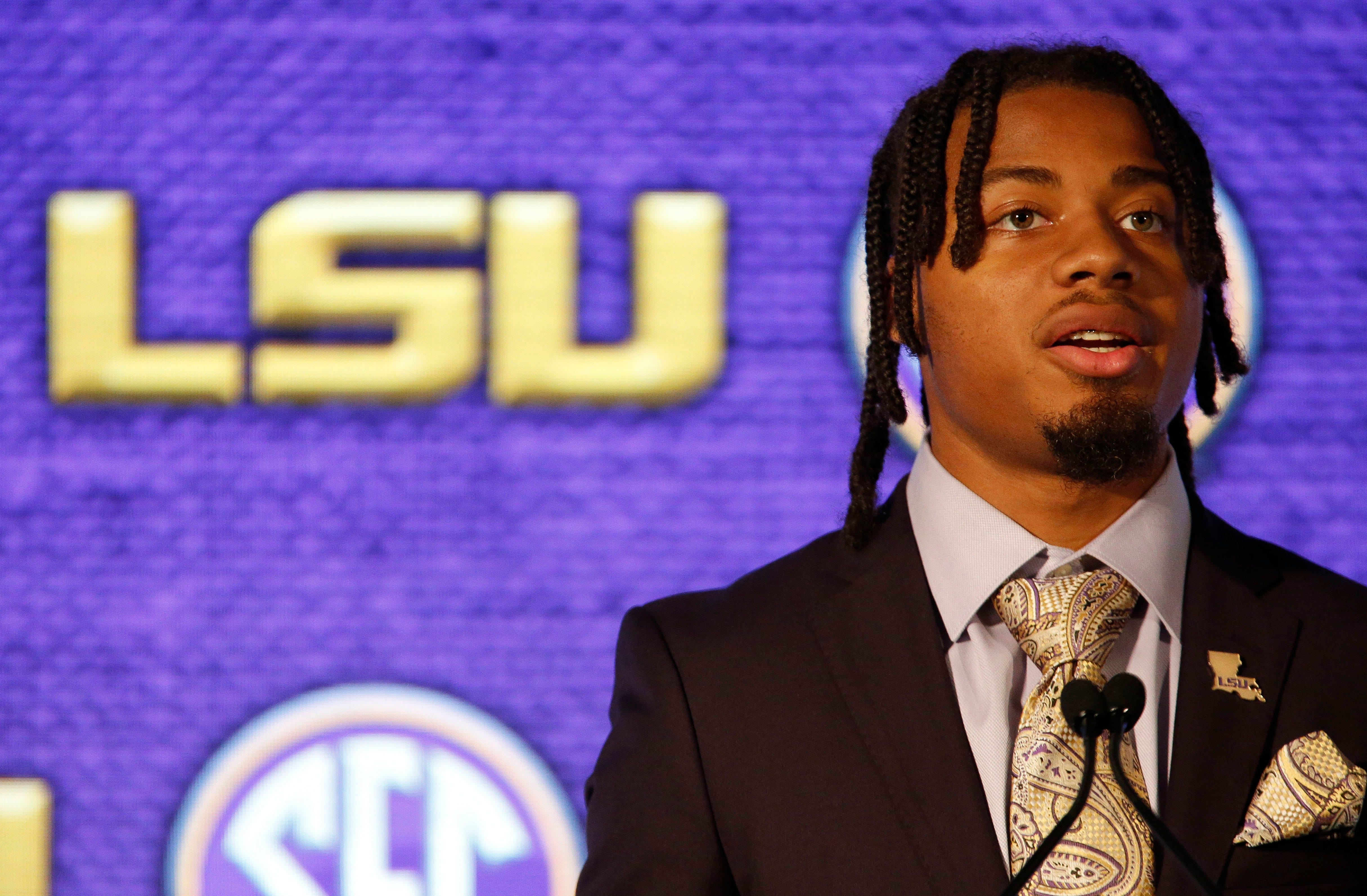 LSU Football Cornerback Derek Stingley Officially Declares for 2022 NFL Draft - Sports ...