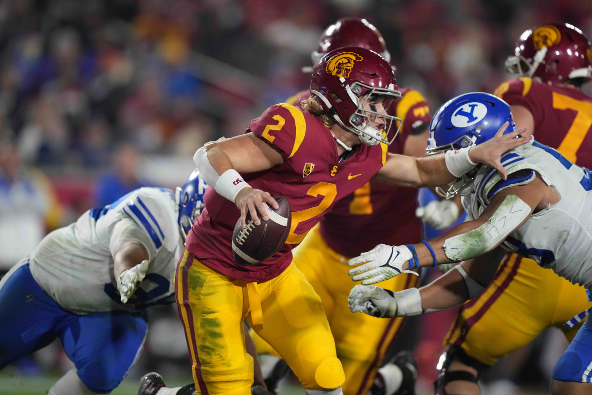 Report: Lane Kiffin, Ole Miss Showing Interest In USC QB Jaxson Dart ...