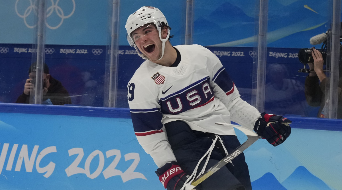 Brendan Brisson lifts medal hopes for young US men's hockey team at ...