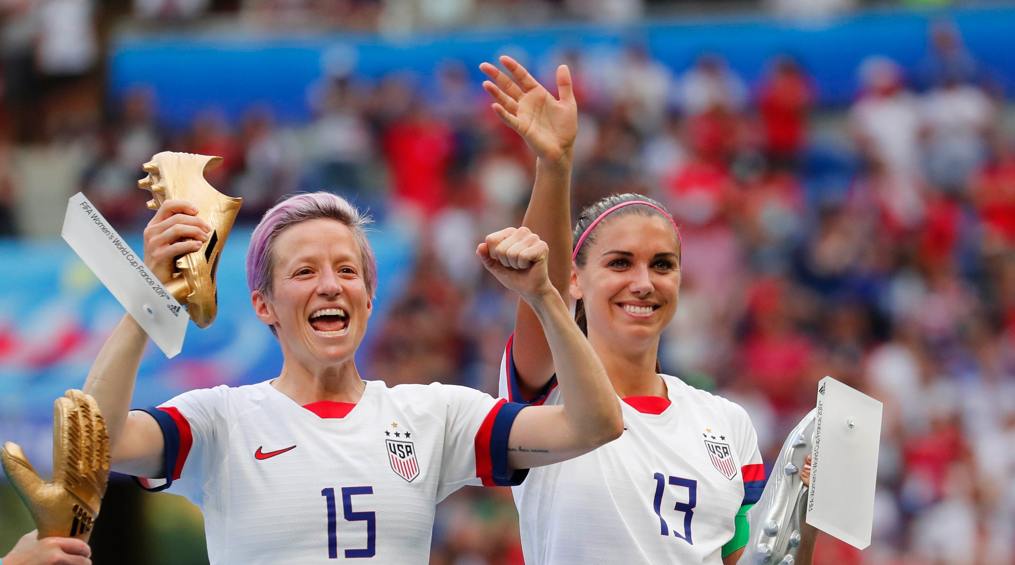 Megan Rapinoe, Alex Morgan discuss equal pay settlement with US Soccer ...