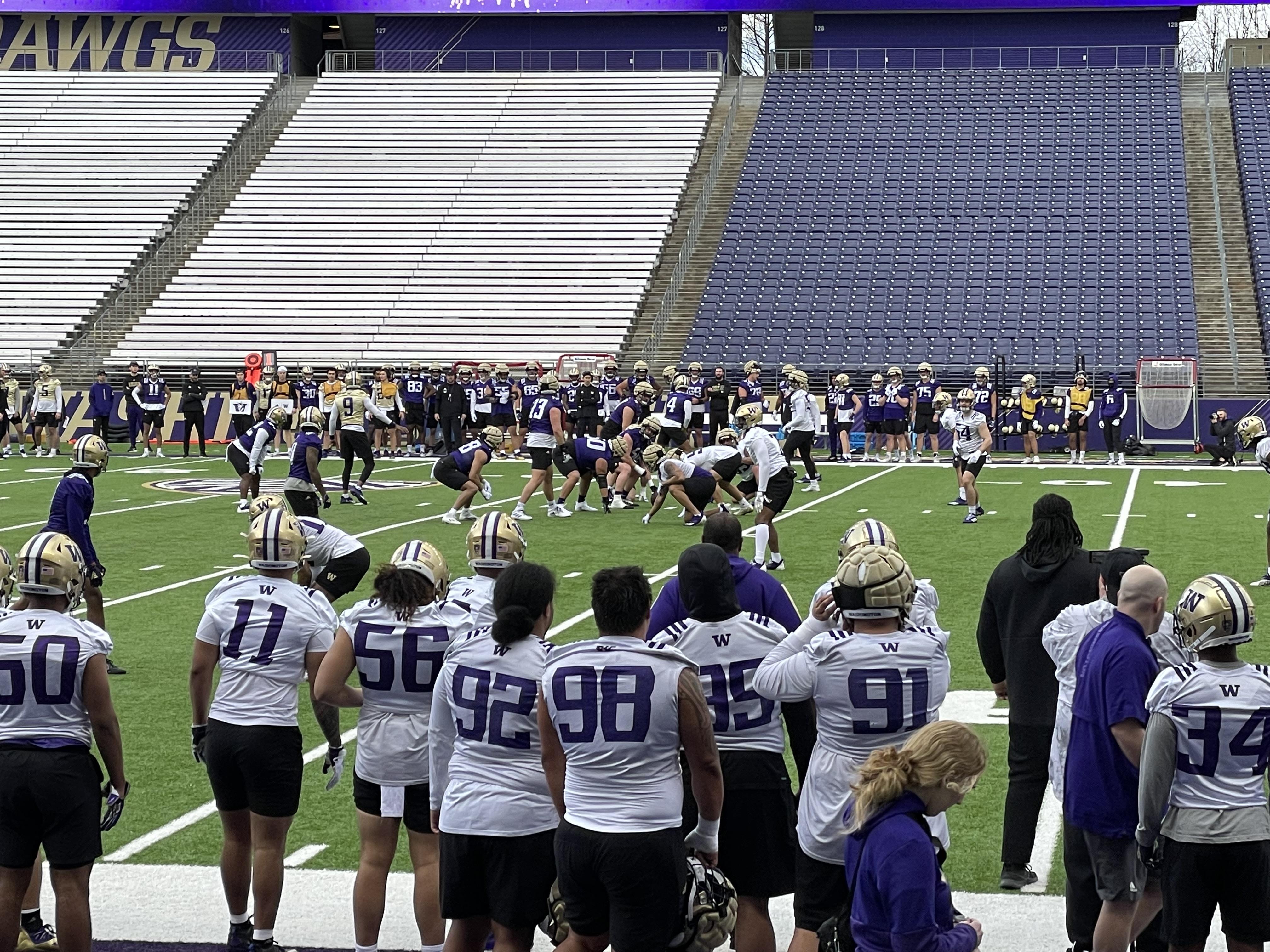 Offensive-line changes evident in UW's opening practice | SuperWest Sports