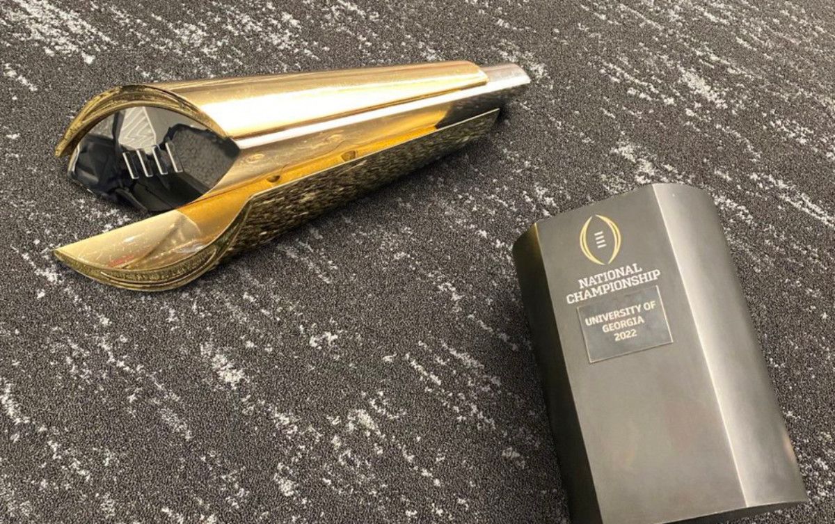 Georgia Football National Championship Trophy Broken in April Fools Day ...