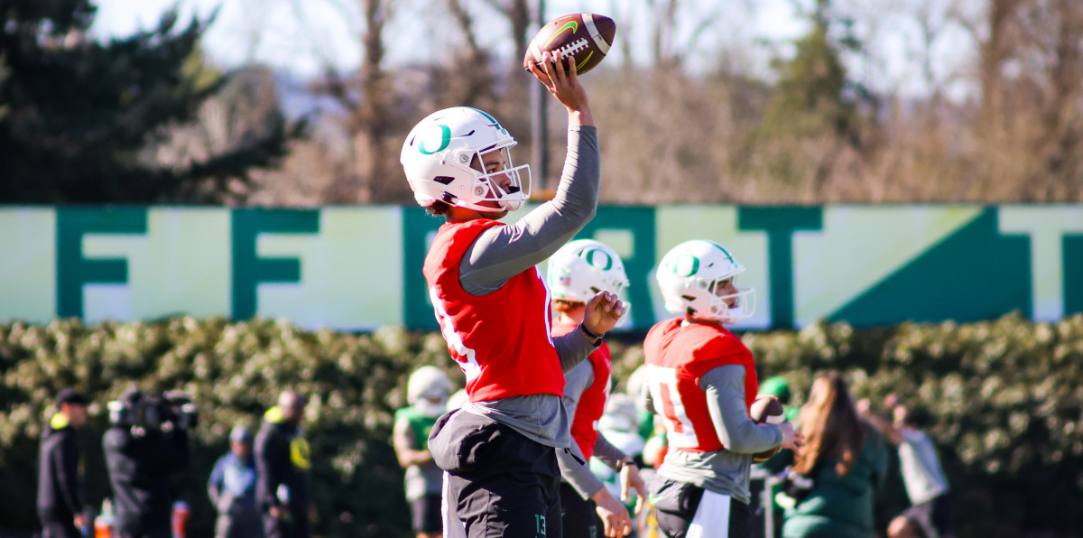 WATCH: Oregon Quarterback Ty Thompson Discusses Progress in Spring ...
