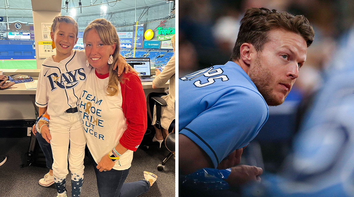 Brett Phillips, child cancer patient team up for magical mid-game ...