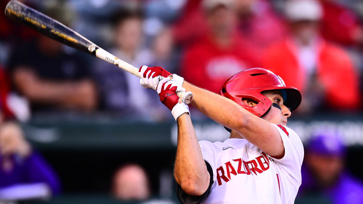 Robert Moore Delivers Big Hits, Fielding in Razorbacks' Win - Sports ...