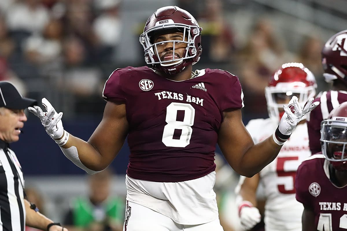 Former Texas A&M Aggeis Defensive Tackle Kingsley Keke Cut by Houston ...